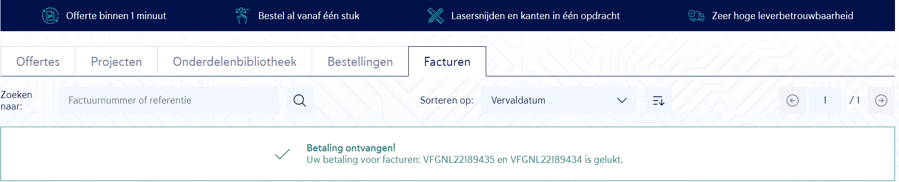Openstaande facturen in Sophia® | 247TailorSteel